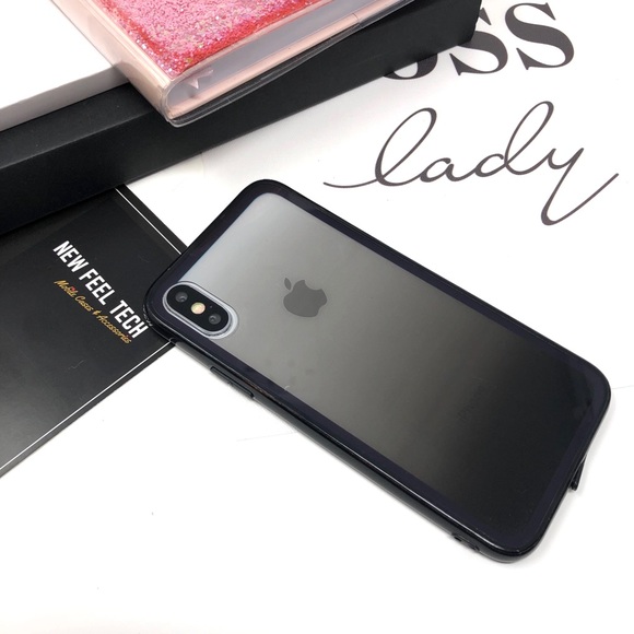 Accessories | Iphone Clear Black Gradient Case | Poshmark